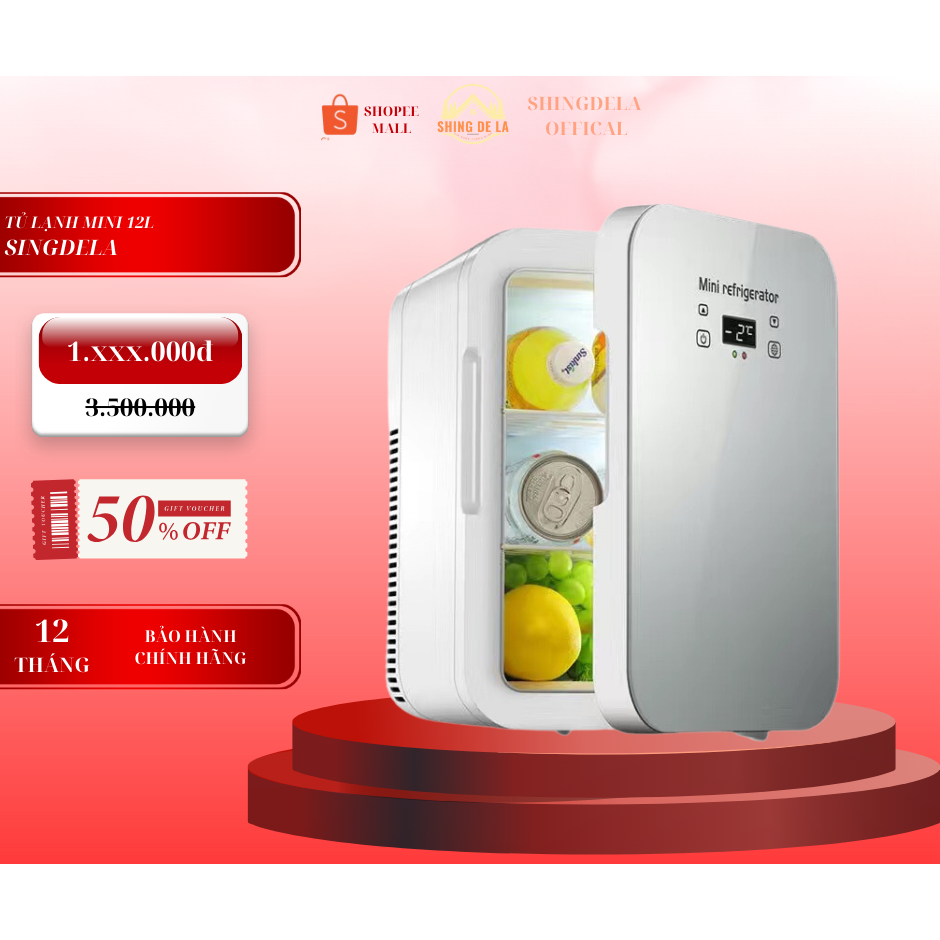 Tủ Lạnh Mini SHING DE LA 12L Màn Hình Chỉnh Nhiệt Độ Bảo Quản Mỹ Phẩm ...