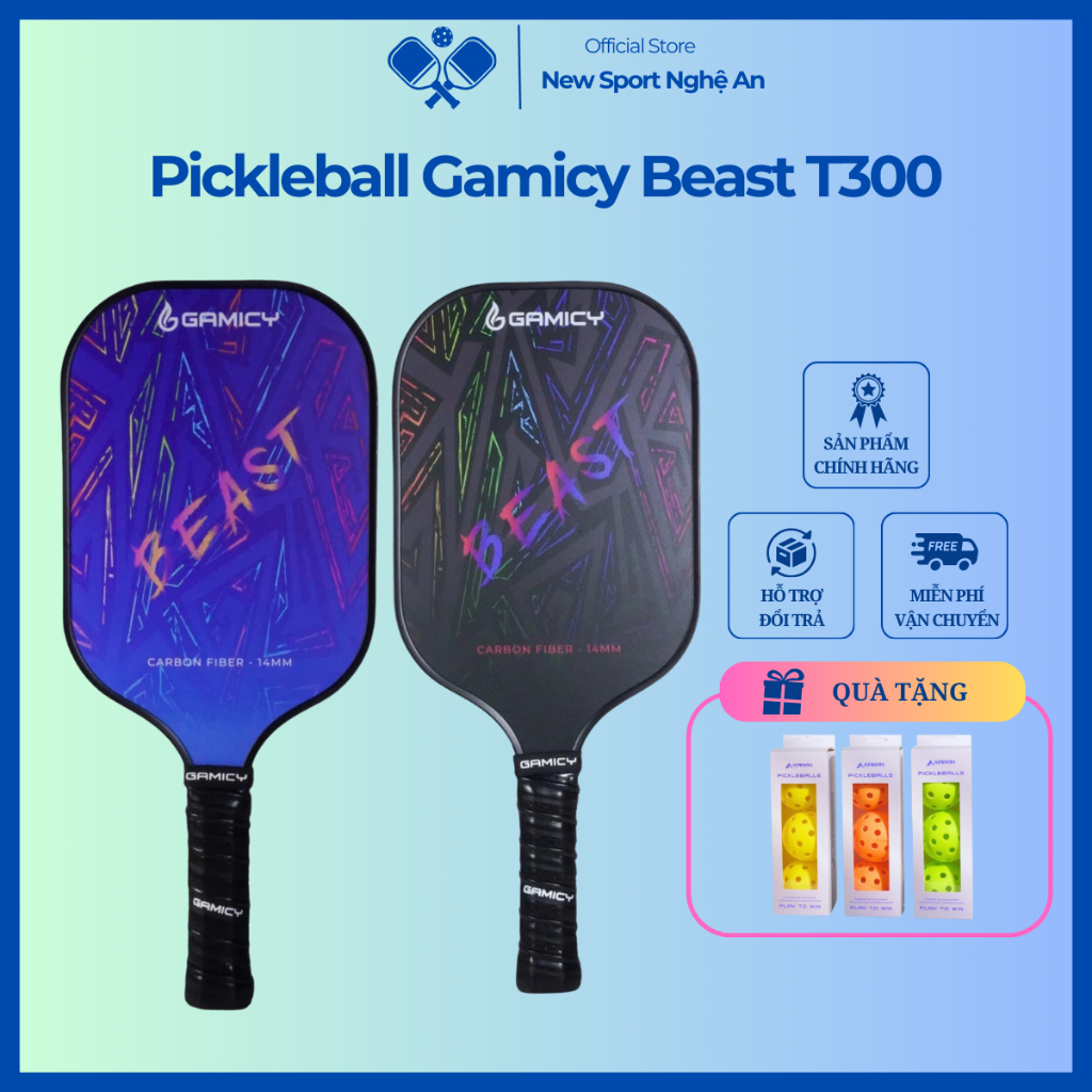 Vợt Pickleball Gamicy Beast T300 14mm | Shopee Việt Nam