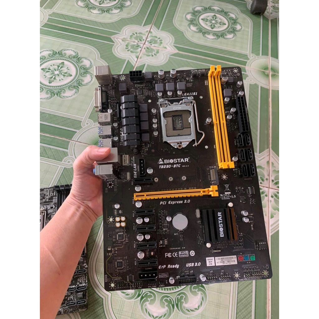 Bo Mạch Chủ Mainboard TB250 - BTC (Không Fe) Socket 1151 Tặng Keo Tản ...