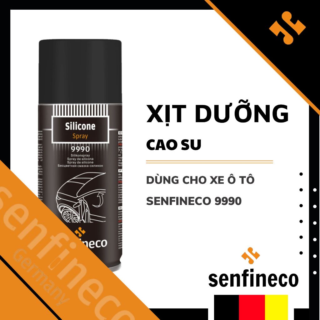 Chai xịt bảo dưỡng gioăng cao su cửa ô tô Senfineco 9990 Silicon Spray ...