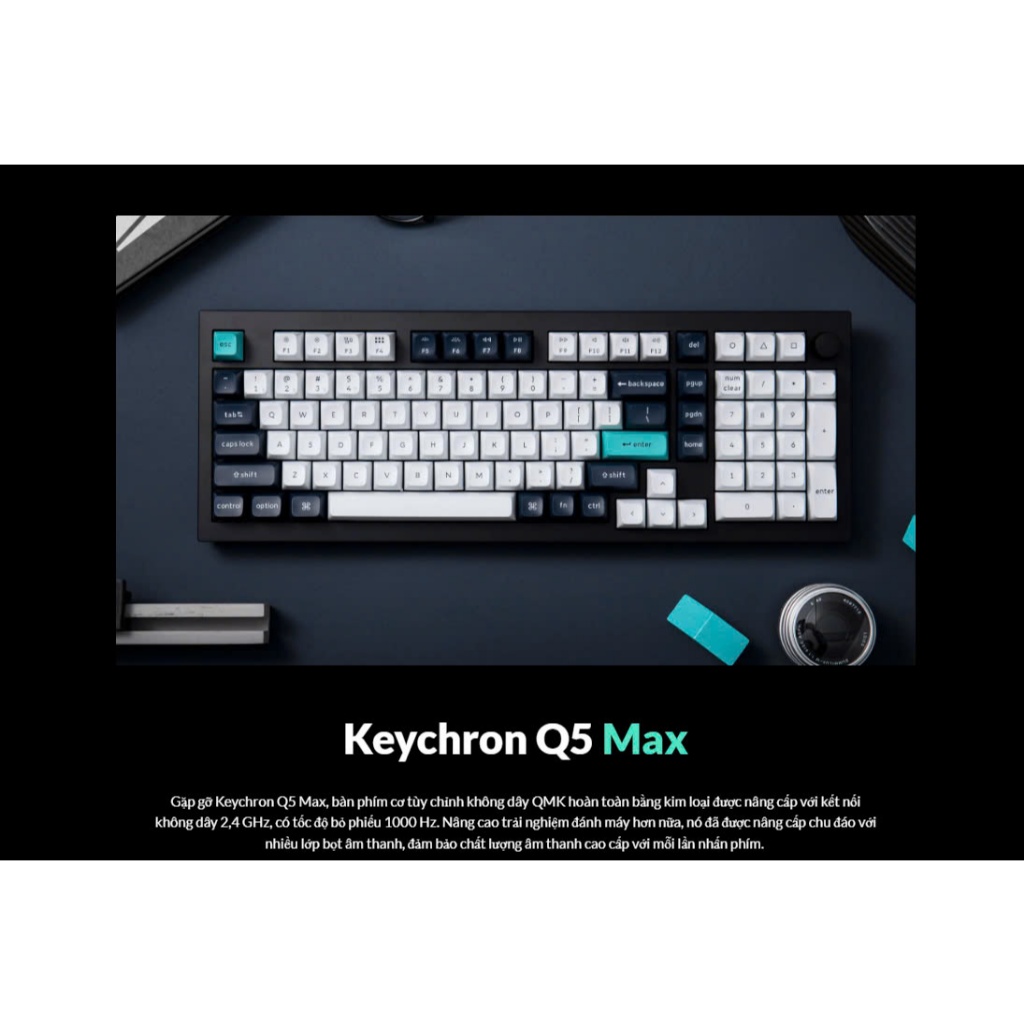 Bàn phím vi tính Keychron Q5M/ Q5 Max Swappable RGB Backlight Knob Version - Hàng Chính Hãng ...