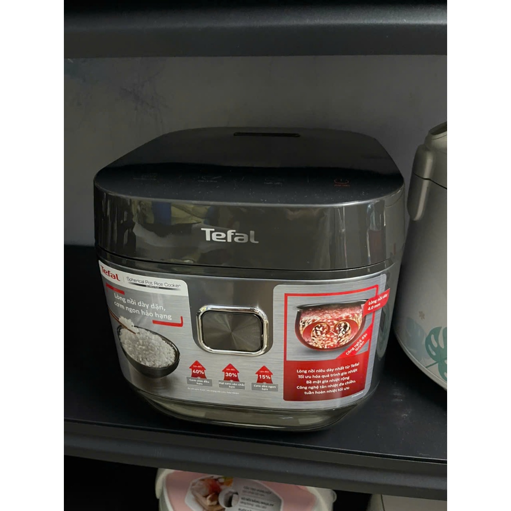 Nồi cơm điện tử Tefal 1.8 lít Delirice Plus RK776B68 công suất 750w, có chống dính, hàng chính ...