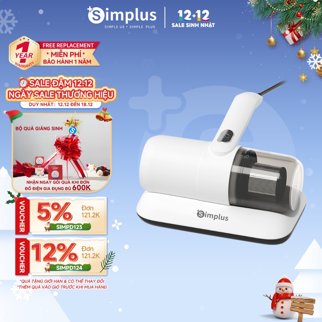 Máy hút bụi giường nệm Simplus Lực hút lớn 12000Pa CMYH004 - Bảo Hành 1 Năm 1 Đổi 1 | Shopee ...