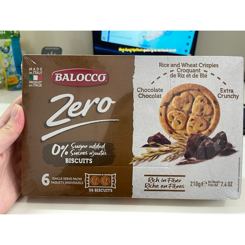 [Date 06.25] Bánh quy không đường Balocco sô cô la chip - Zero Crispies ...