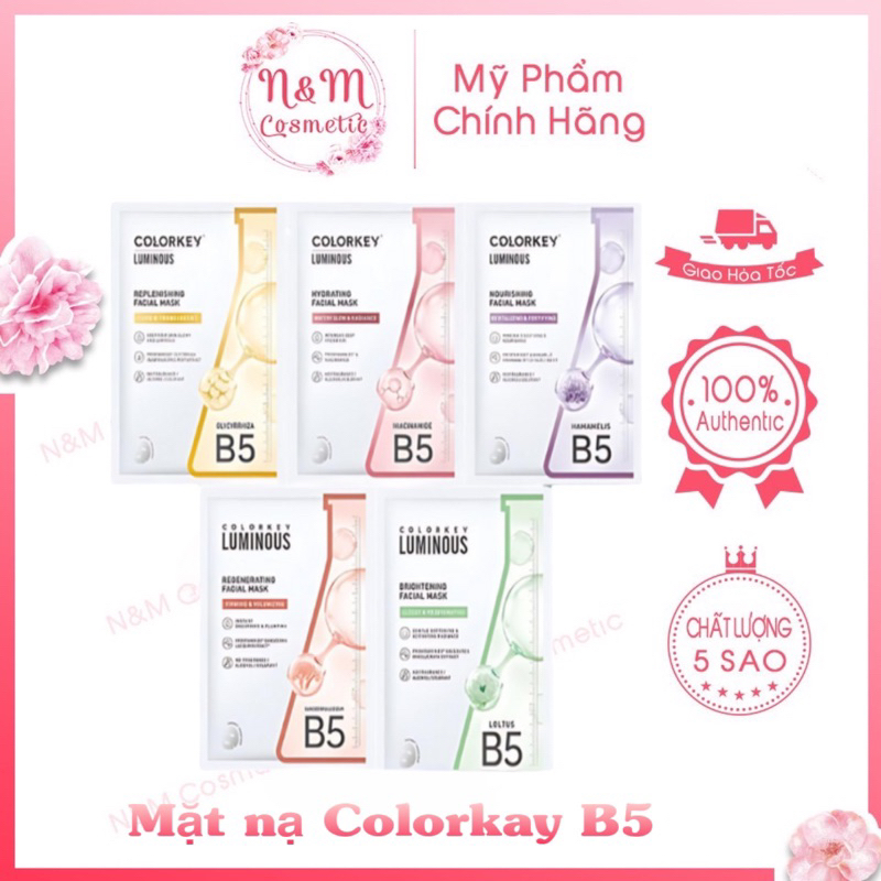 Mặt Nạ Giấy Cấp Ẩm Colorkey Luminous/Daliv Vitamin B5 Facial Mask 25ml ...
