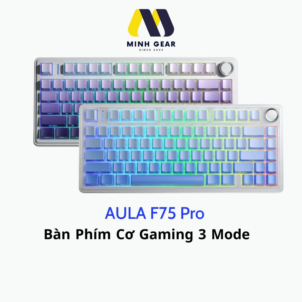 AULA F75 PRO BÀN PHÍM CƠ GAMING 3 MODE - Hàng Chính Hãng | Shopee Việt Nam