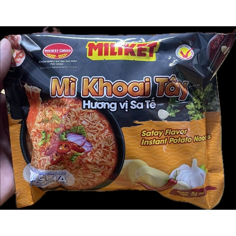 Thùng 30 gói Mì khoai tây sa tế Miliket Colusa 75g | Shopee Việt Nam