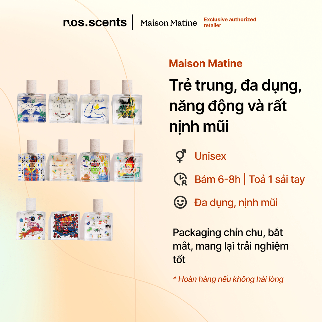 Nước hoa chính hãng Maison Matine - Bain De Midi, Nature Insolente, Poom, Tu Te Calmes, Warni ...