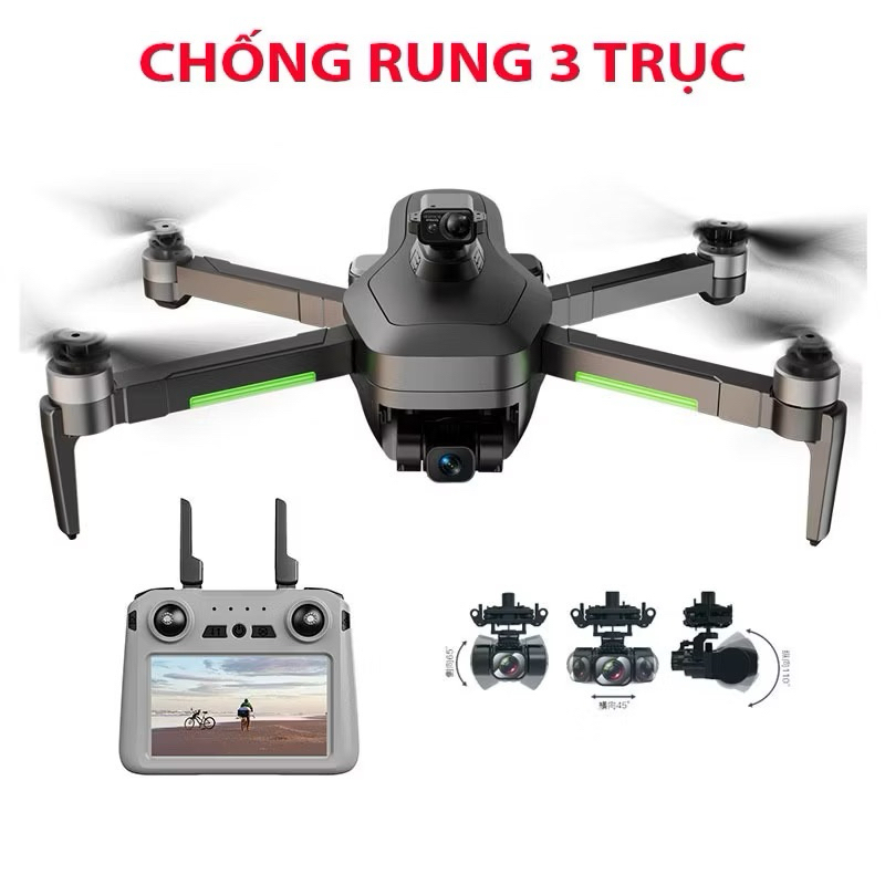 Flycam 193-S tay màn hình - 4K gimbal 3 trục - 5Km | Shopee Việt Nam