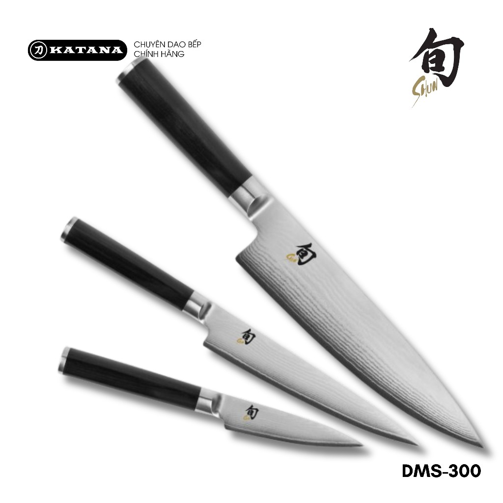 Bộ 3 dao bếp Nhật cao cấp KAI Shun Classic Chef, Ultility và Paring Bộ ...