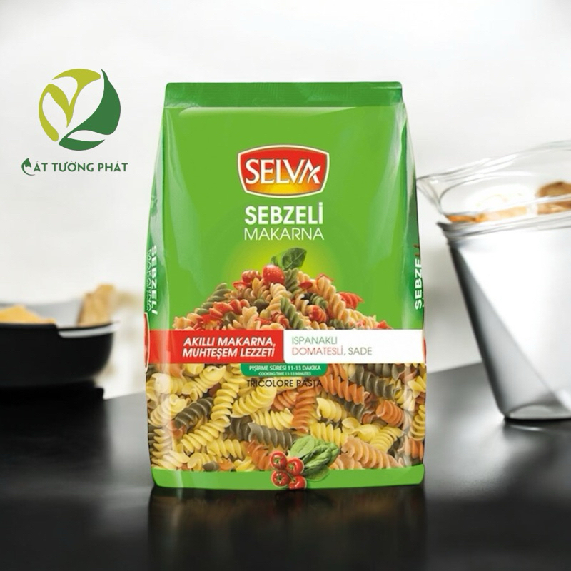 Mì nui xoắn rau củ Selva 350g - Tricolore Pasta, nhiều màu sắc tạo cảm ...