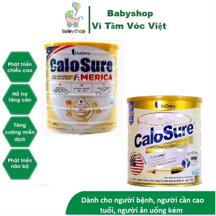 [Quét mã tích điểm] Sữa Calosure America Calosure Gold ít đường 900g ...