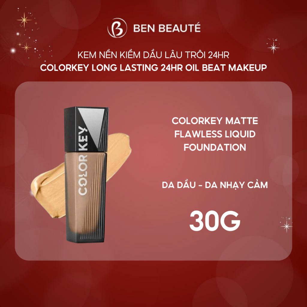 Kem Nền Colorkey Matte Flawless Liquid Foundation Da Dầu Mỏng Lì Lâu ...