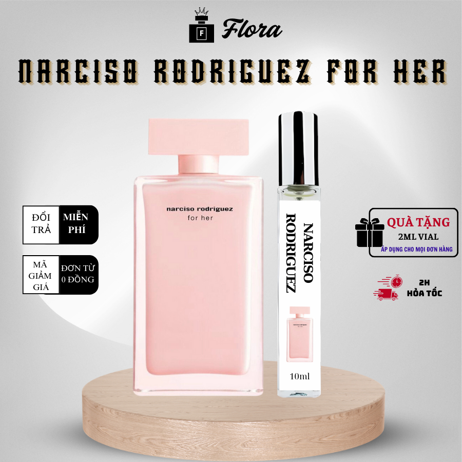Nước hoa nữ Narciso Rodriguez For Her, Nar hồng chiết 10ml phong cách ...