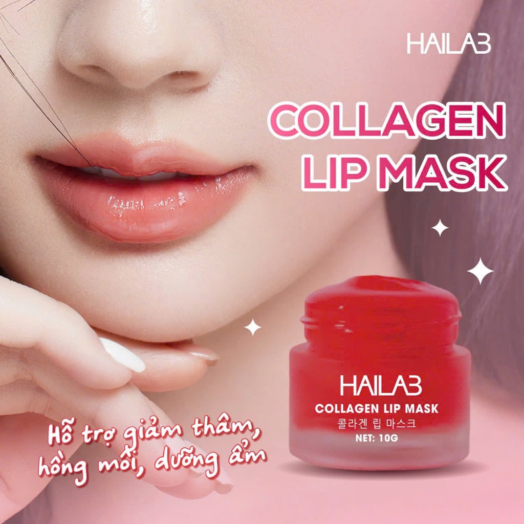 Ủ Dưỡng Môi Lựu Đỏ Collagen Hàn Quốc HaiLaB 10g, Son Dưỡng Môi Giảm ...