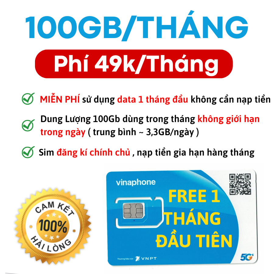 Giá Sỉ Sim Data 5G Vinaphone Gói TD49 Miễn Phí Tháng Đầu Tặng Ngay 100GB Tốc Đọ Cao Mỗi Tháng ...