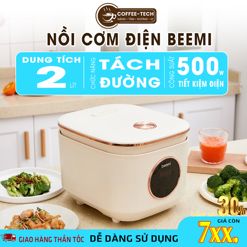 BEEMI Nồi Cơm Điện Đa Năng Tách Đường 2L - Nồi Cơm Điện Mini Công Suất ...