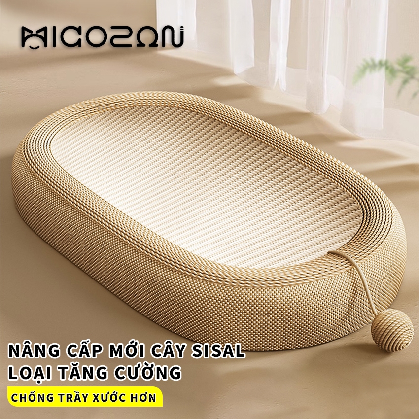 Bàn Cào Móng Cho Mèo MICOSON Trụ Hình Bầu Dục Kiêm Ổ Điệm Nằm Chống Mài ...