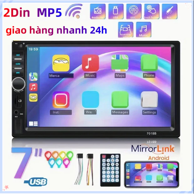 【Hàng giao ngay】7 inch Xe MP5 Player Bluetooth Radio Quay lại Camera ...