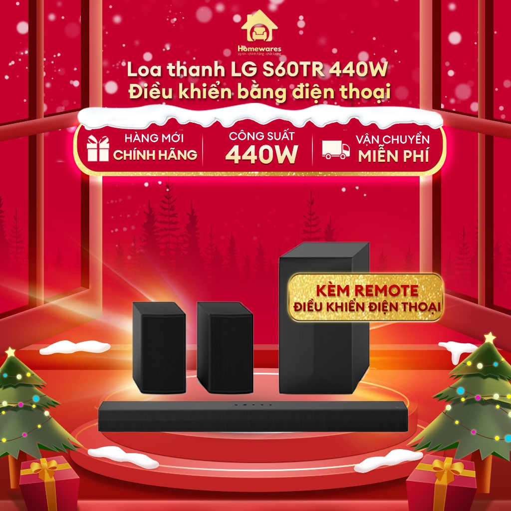 [Hỏa tốc HCM] Loa thanh LG S60TR 440W Điều khiển bằng điện thoại Có kèm ...