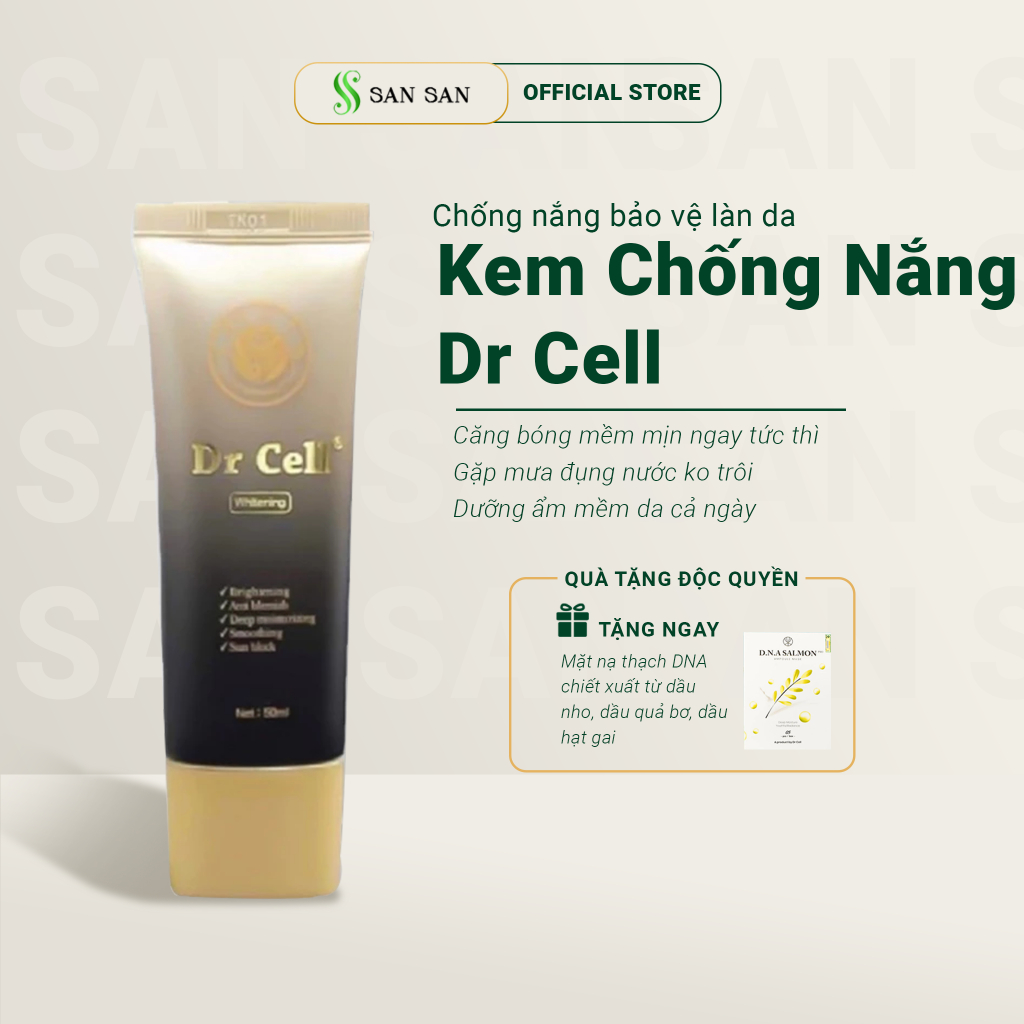 Kem chống nắng Drcell dưỡng trắng, cấp ẩm, bảo vệ da dưới ánh nắng mặt trời 50ml SAN13 | Shopee ...