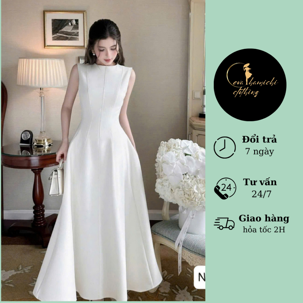 VÁy thiết kế tiệc nữ sang chảnh, dáng dài Eva_hamichi | Shopee Việt Nam