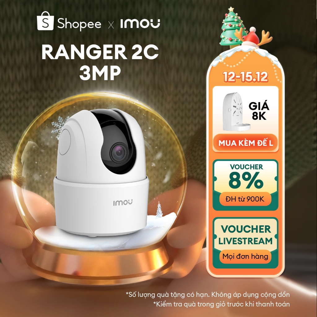 Camera Wifi trong nhà Imou Ranger 2C (3MP) I IPC-TA32CP I Đàm thoại hai ...