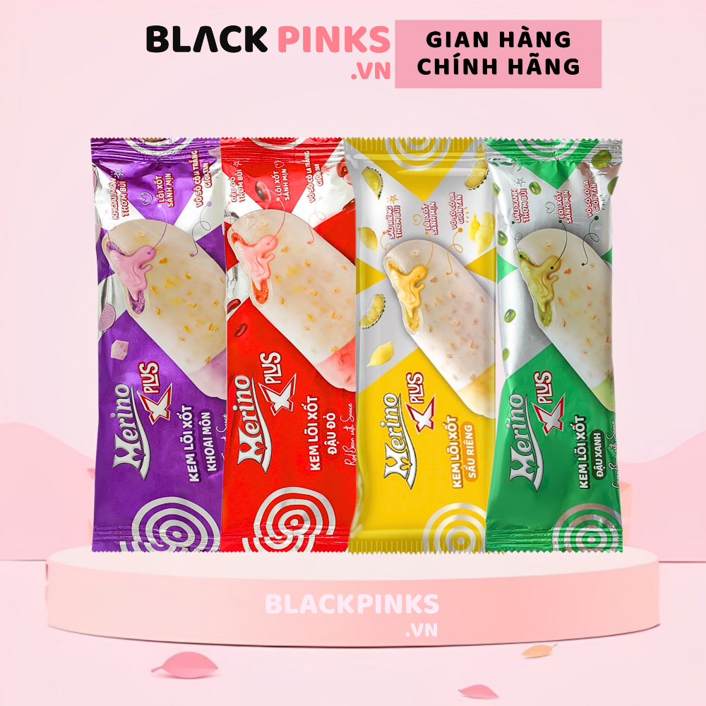 Kem Merino X Plus khoai môn/đậu đỏ/đậu xanh/sầu riêng lõi xốt cây 60g ...