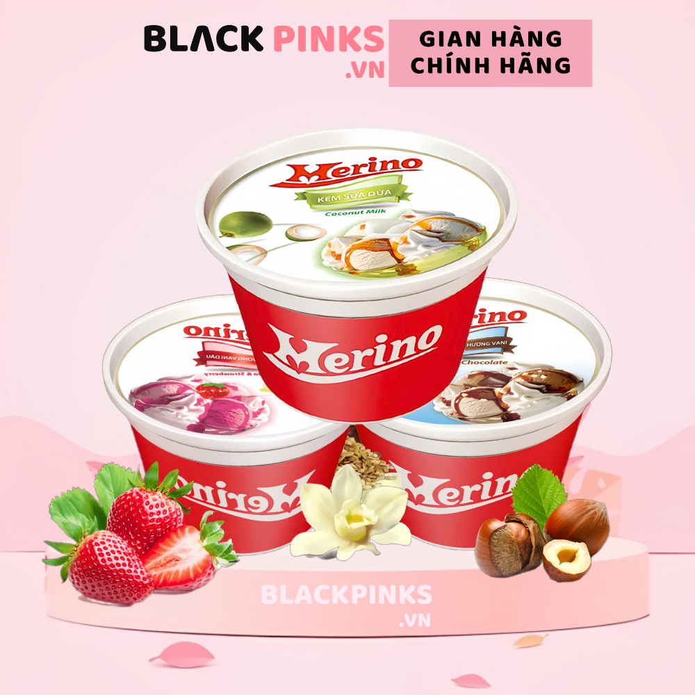 Kem Merino vị sữa dừa/vani dâu/vani socola ly 95ml | Shopee Việt Nam