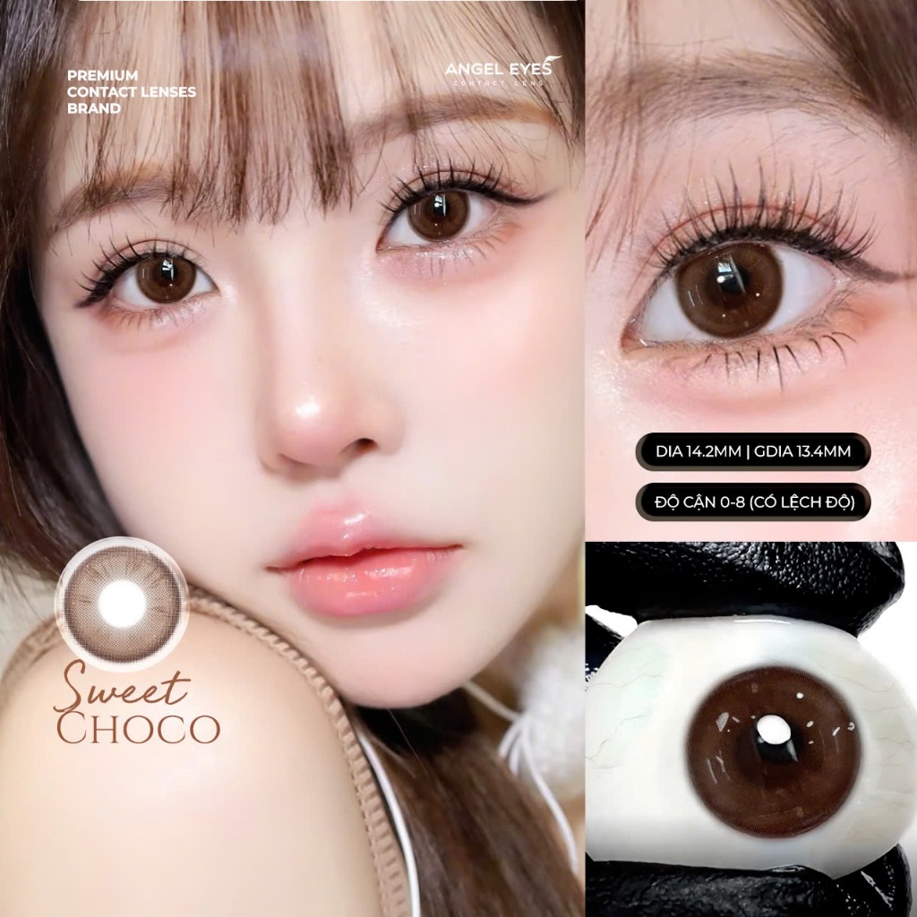 [0-8 Độ] Sweet Choco - Kính Áp Tròng Nâu Choco Tự Nhiên, Giãn Nhẹ - MPC ...