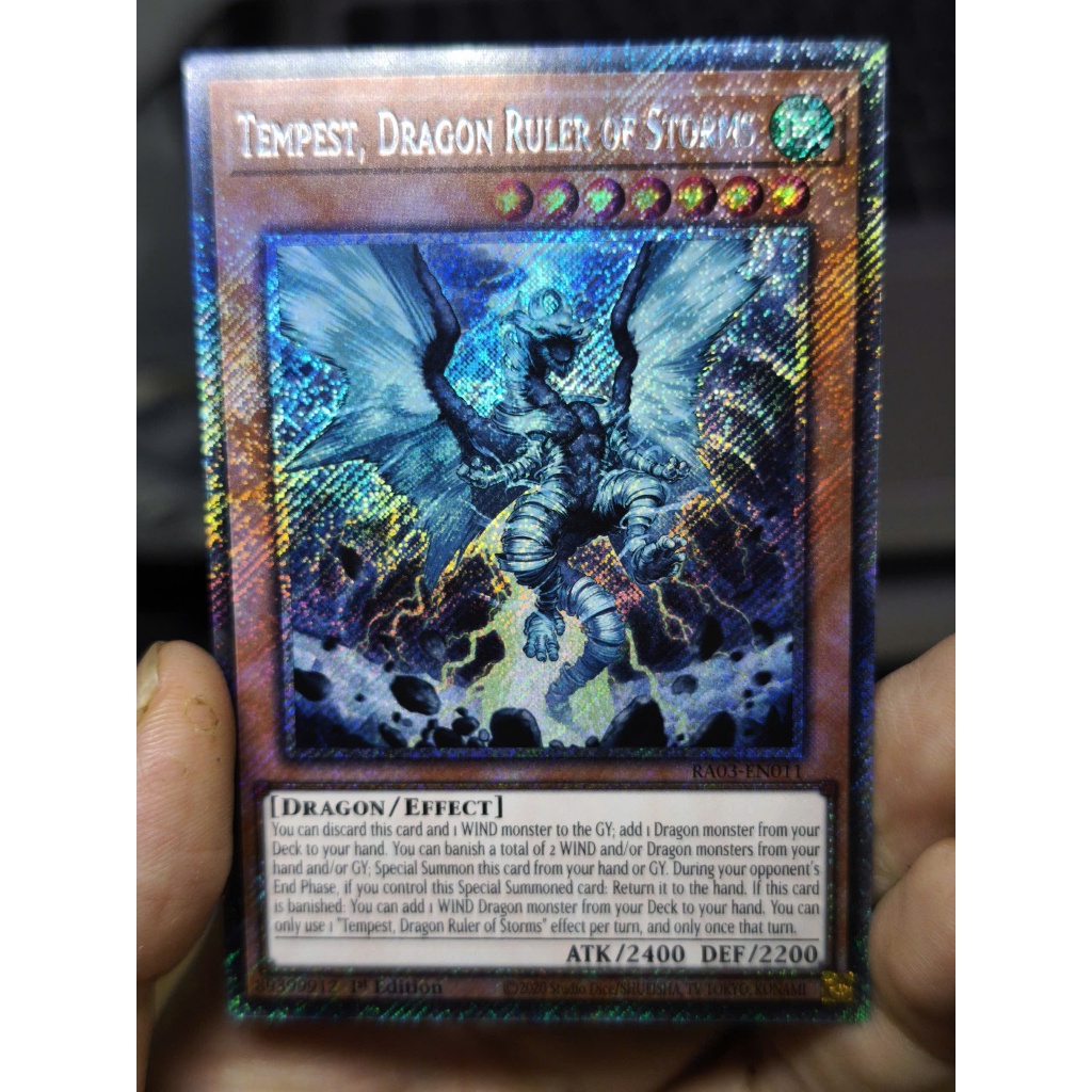 [Yugioh Funny Shop] 1 lá thẻ bài Tempest, Dragon Ruler of Storms - RA03 ...
