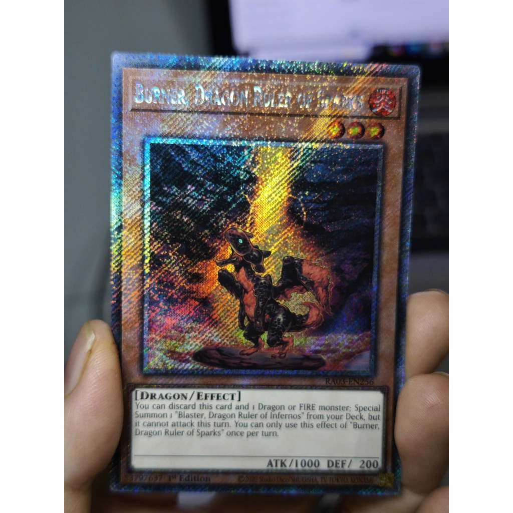 [Yugioh Funny Shop] 1 lá thẻ bài Burner, Dragon Ruler of Sparks - RA03 ...