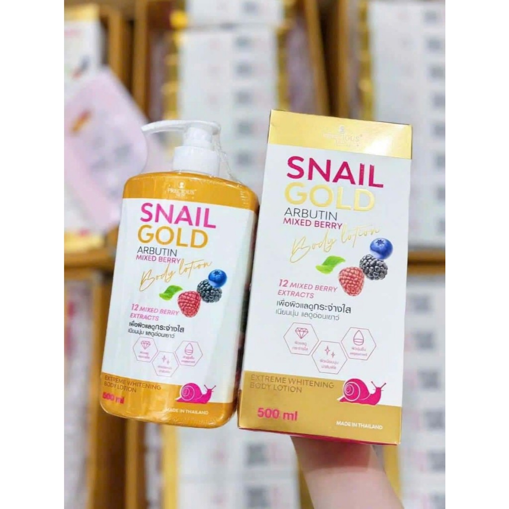 Sữa dưỡng thể Snail Gold Arbutin Mix Berry Body Lotion 500ml | Shopee ...