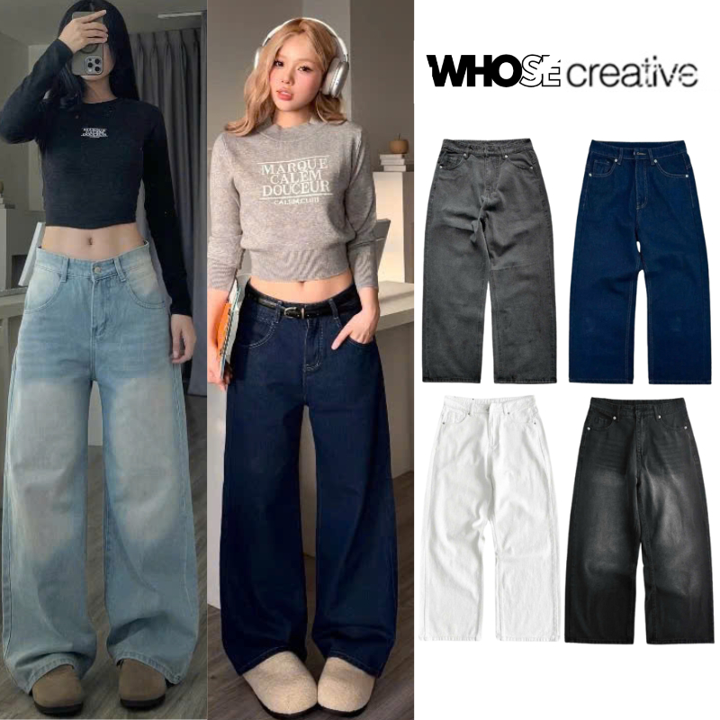 WIDE STRAIGHT JEANS WHOSE - Quần jeans ống đứng wide fit Whose Studio ...