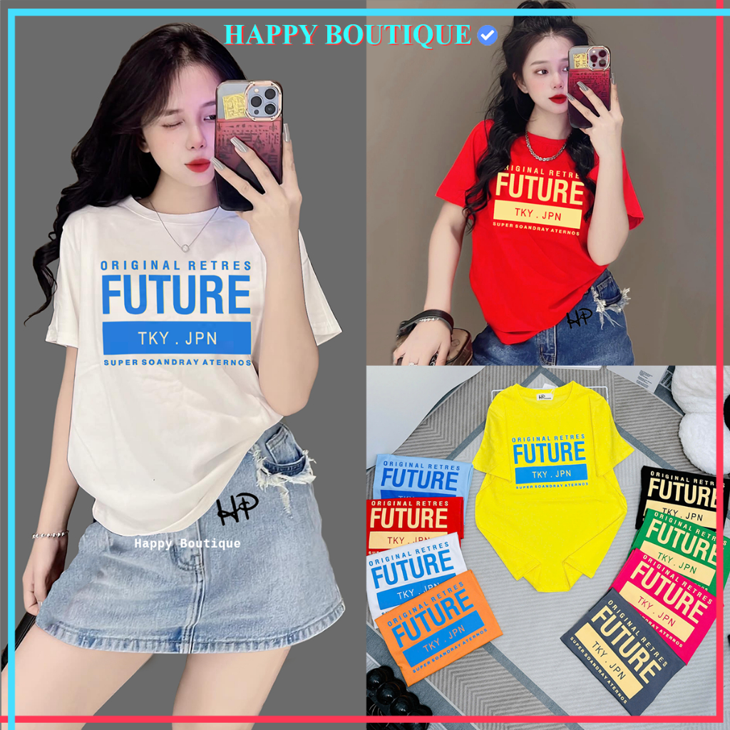 Áo Thun Thái Nữ [Mã A38] Form Vừa 40~60kg Kiểu Dáng Đơn Giản Cotton 100 ...