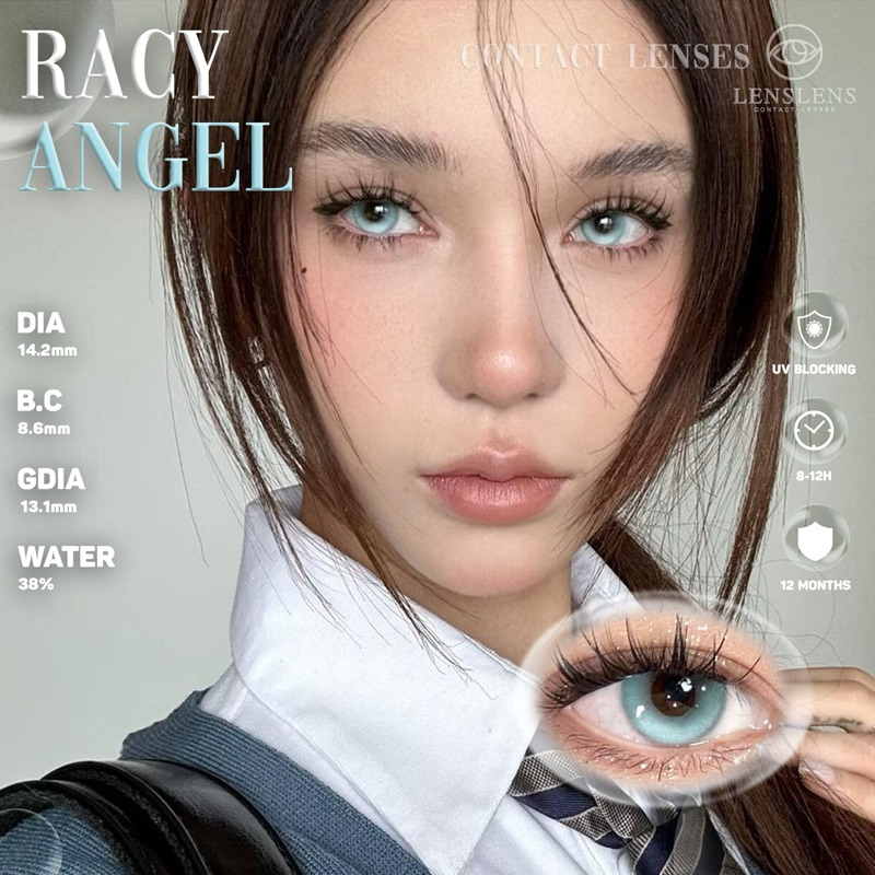 Lens Mắt Kính Áp Tròng Xanh Mint Sáng Racy Angel 14.2mm _ T4-C2 ...