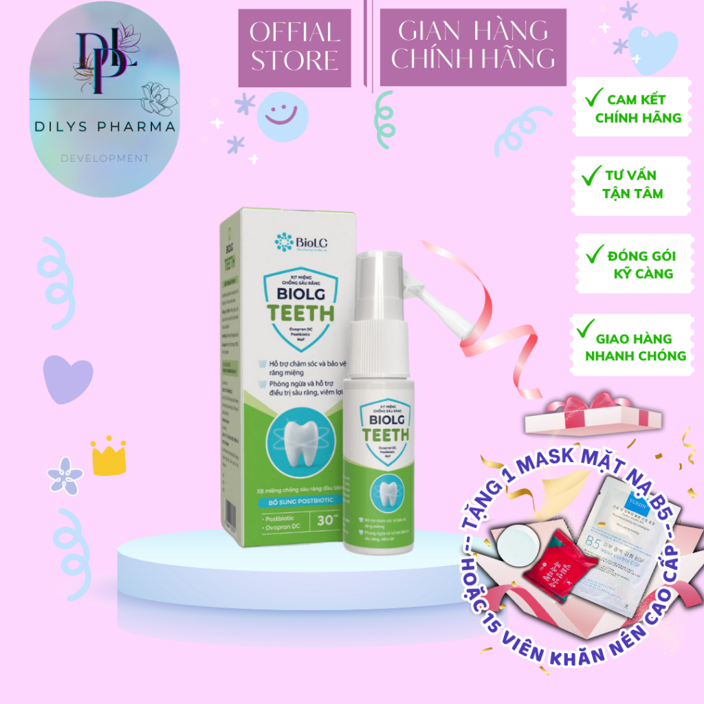 [HÀNG CTY] Xịt Thơm Miệng Biolg Teeth Giảm Đau Răng & Phục Hồi Răng Bị ...