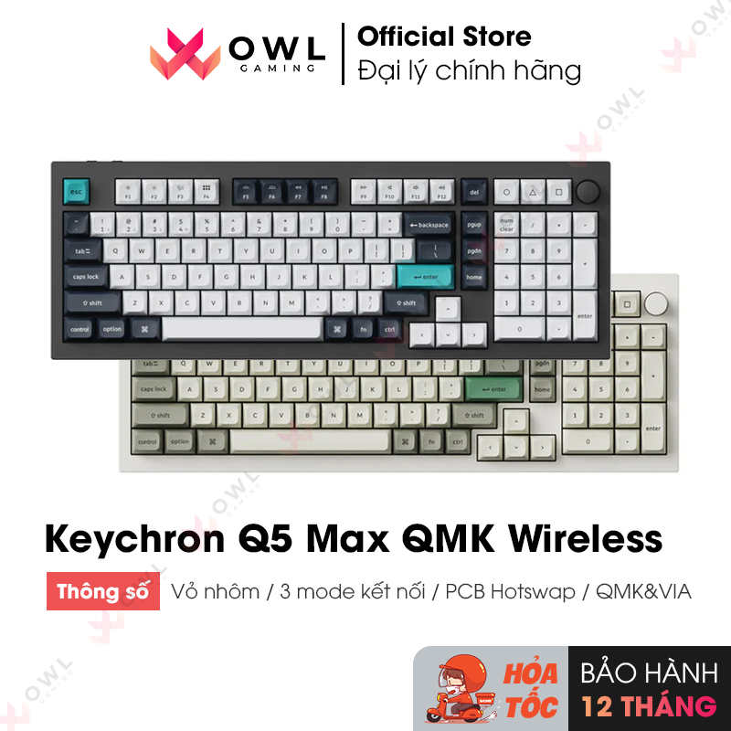 Bàn phím cơ Keychron Q5 Max QMK Wireless (Hàng chính hãng) | Shopee ...