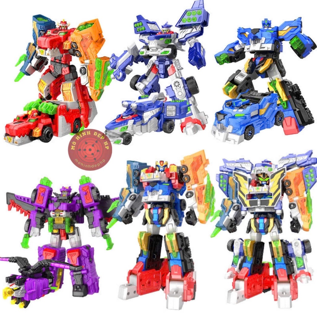 Siêu Robot Hộ Thần Rừng Xanh mùa 5 Tam Long Hợp Thể Trioh Tryno Mãnh Sư ...