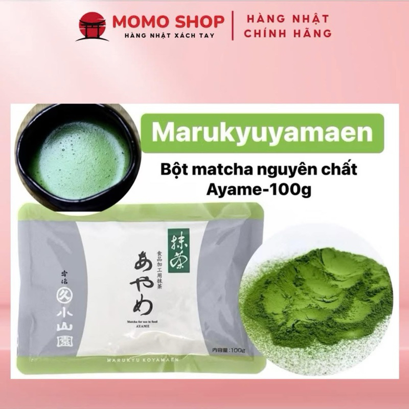 Bột Matcha Nguyên Chất Marukyu Koyamaen Ayame Gói 40G-100Gr Nhật Bản Độ Mịn Cao Dễ Hòa Tan Trong ...