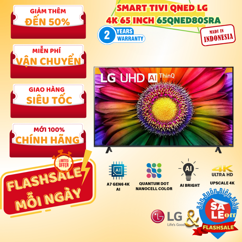 65QNED80SRA Smart Tivi LG 65 inch 4K QNED 65QNED80SRA,Quantum Dot Nano ...