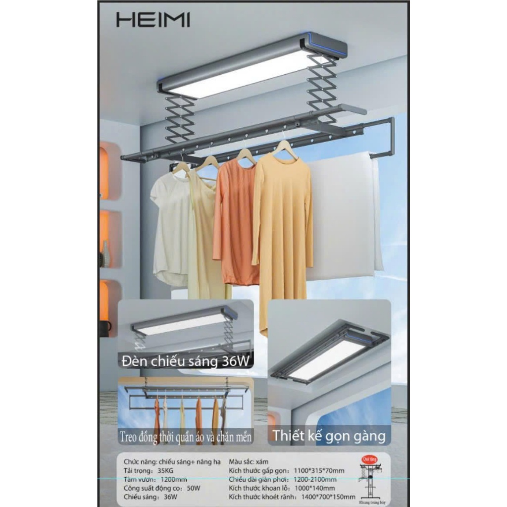 HEIMI-LIGHTING Giàn phơi điện tử thông minh HEIMI | Shopee Việt Nam