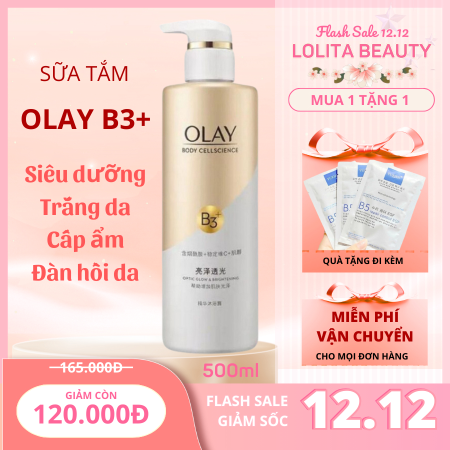 Sữa Tắm OLAY B3+ Siêu Dưỡng Trắng Da , Cấp Ẩm Và Đàn Hồi Cho Da - Chai ...