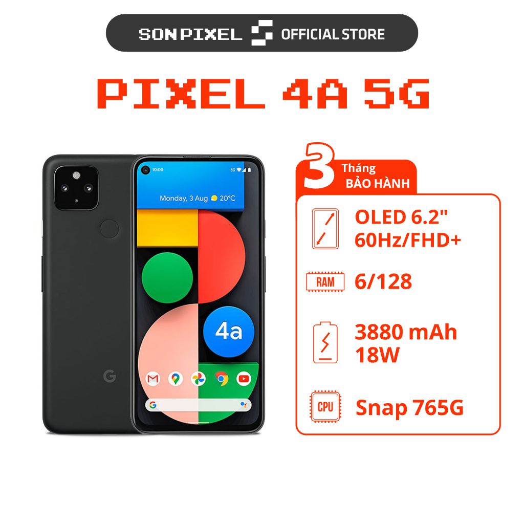 Google Pixel 4a5g Điện Thoại GG Chip Snapdragon 765G Ram 6G/128GB. Máy Cũ Giá Rẻ, Sonpixel ...