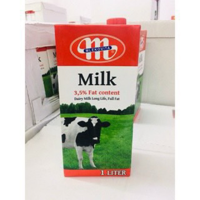 [Siêu Sale ] Combo 2 thùng sữa tươi Mlekovita Ba Lan - không đường Full cream - Fat 3,5% - Date ...