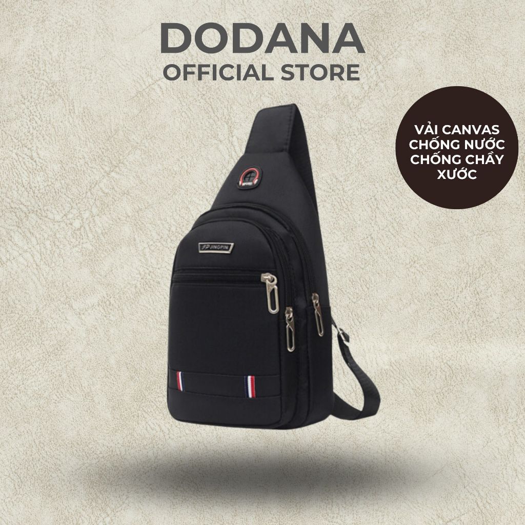 Túi đeo chéo nam vải canvas chống nước 3 ngăn phong cách Hàn Quốc ...
