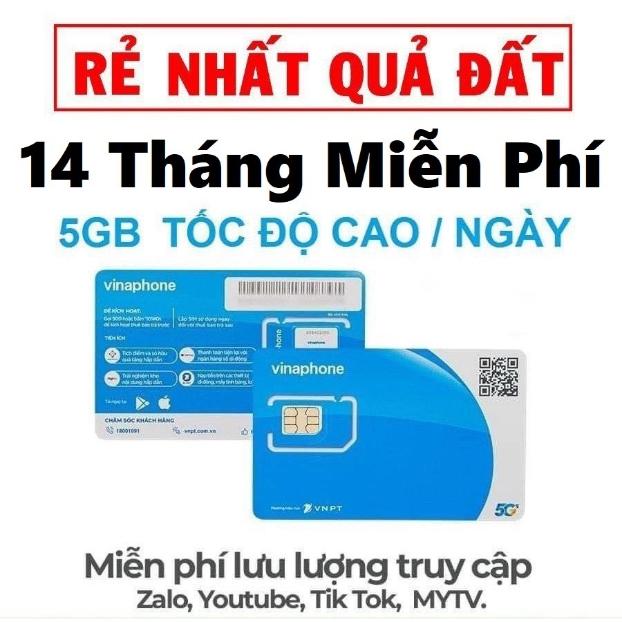 1 TỶ GB Sim Data 5G Vinaphone Trọn Gói 14 Tháng Sử Dụng Miễn Phí TD49 BIG50Y Nhận Ngay 100GB Tốc ...