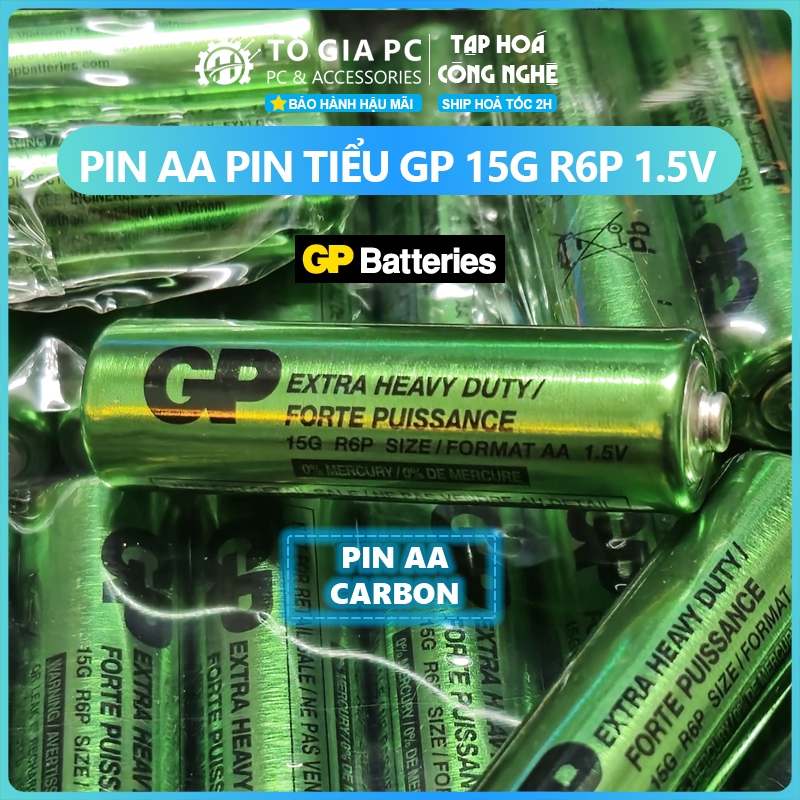 1 Viên Pin AA GP 1.5V R6P chính hãng - Pin tiểu carbon khô không chảy ...