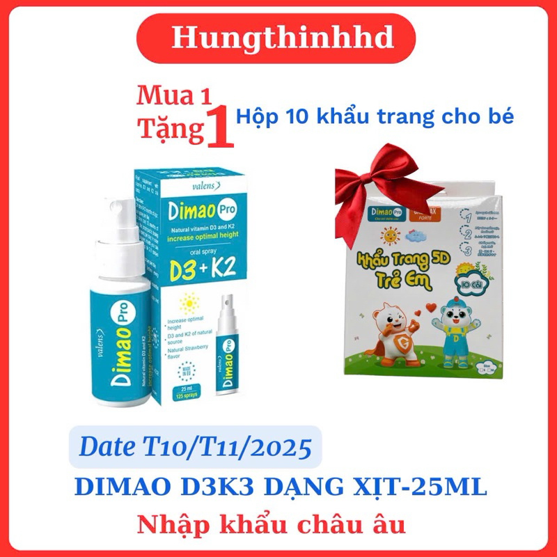 Dimao pro D3 K2 dạng xịt ,hỗ trợ tăng chiều cao Valens Dimao pro Spray ...