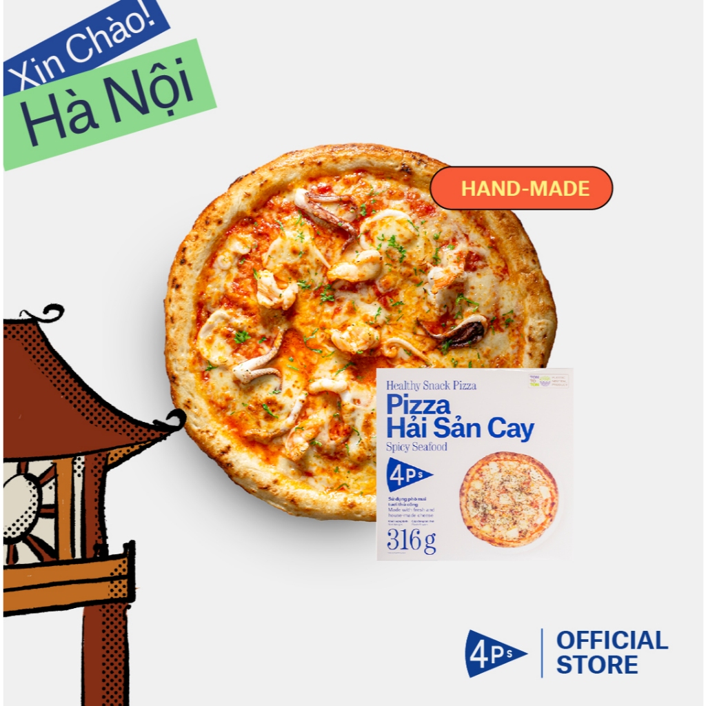 [Giao hoả tốc HCM và Hà Nội] Pizza 4P's Bánh Pizza Đông Lạnh Hải Sản ...